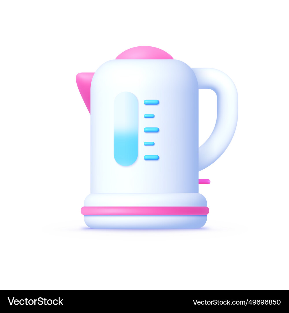 Modern electric kettle 3d great design for any Vector Image