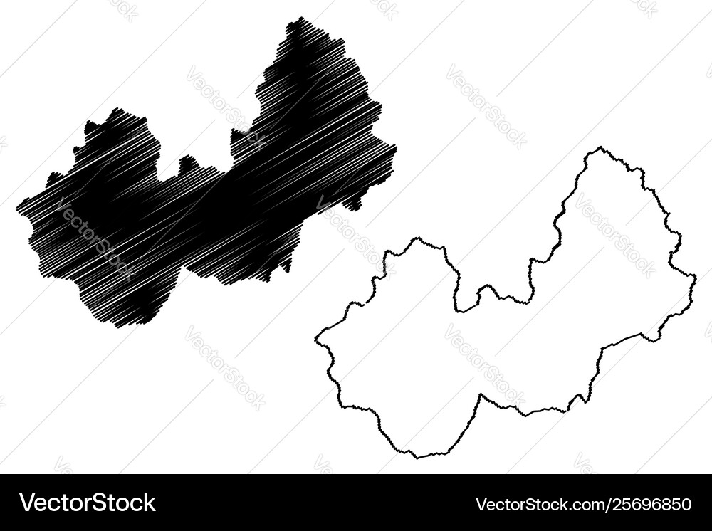 Nuristan province map Royalty Free Vector Image