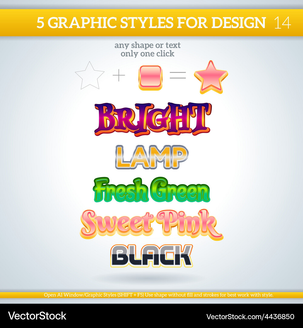Set of various graphic styles for design Vector Image