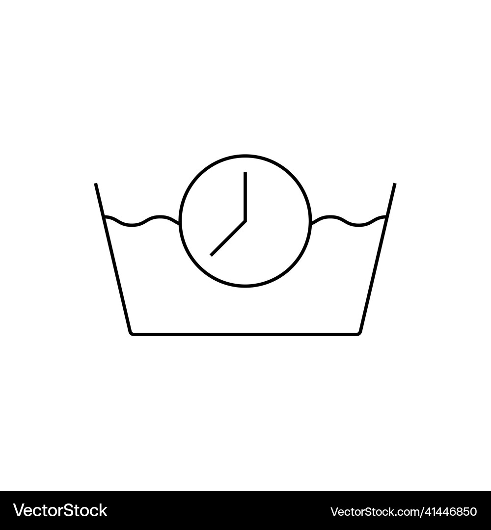 Water basin outline icon linear style sign Vector Image