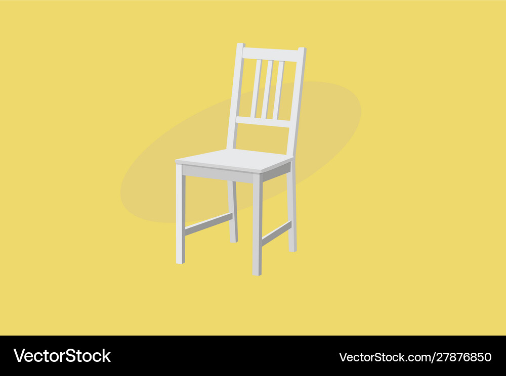 White wood chair Royalty Free Vector Image - VectorStock