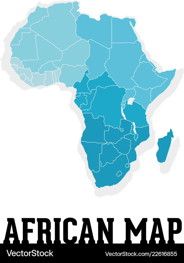 African map Royalty Free Vector Image - VectorStock