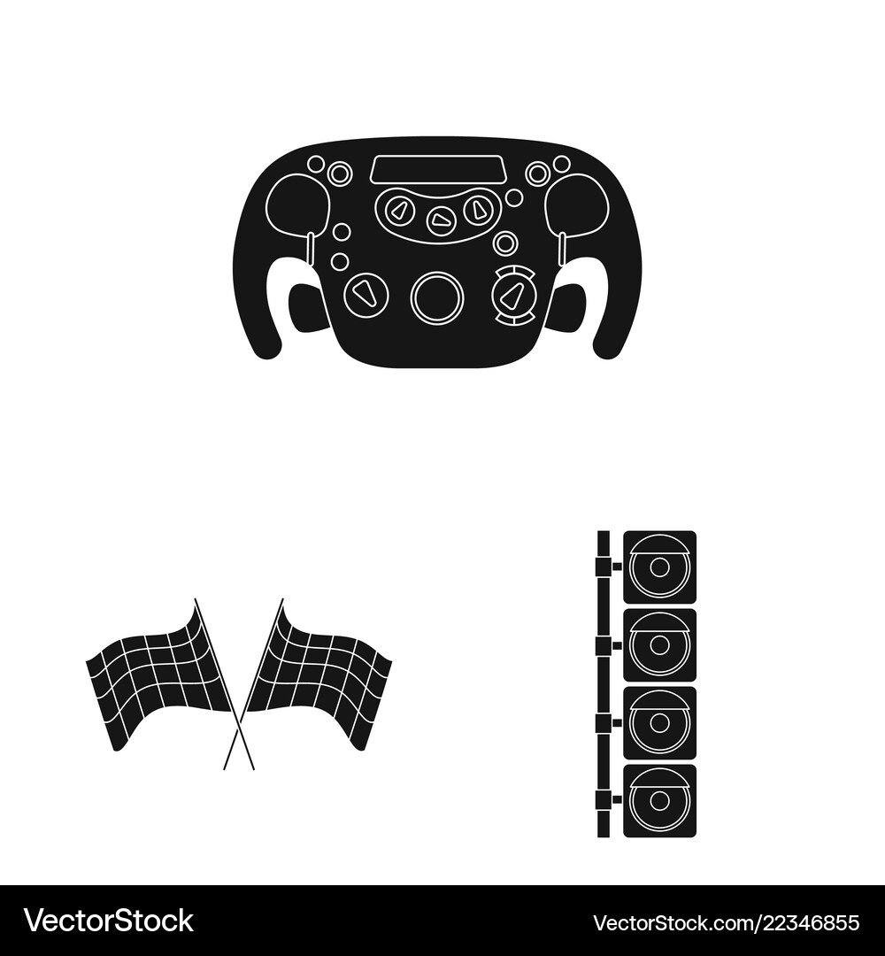 Car and rally sign Royalty Free Vector Image - VectorStock