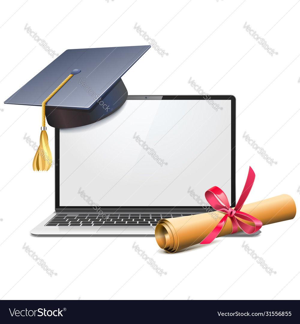 Electronic learning concept Royalty Free Vector Image