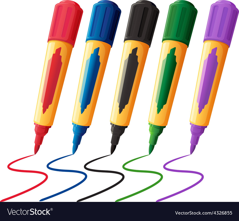 Markers Royalty Free Vector Image VectorStock