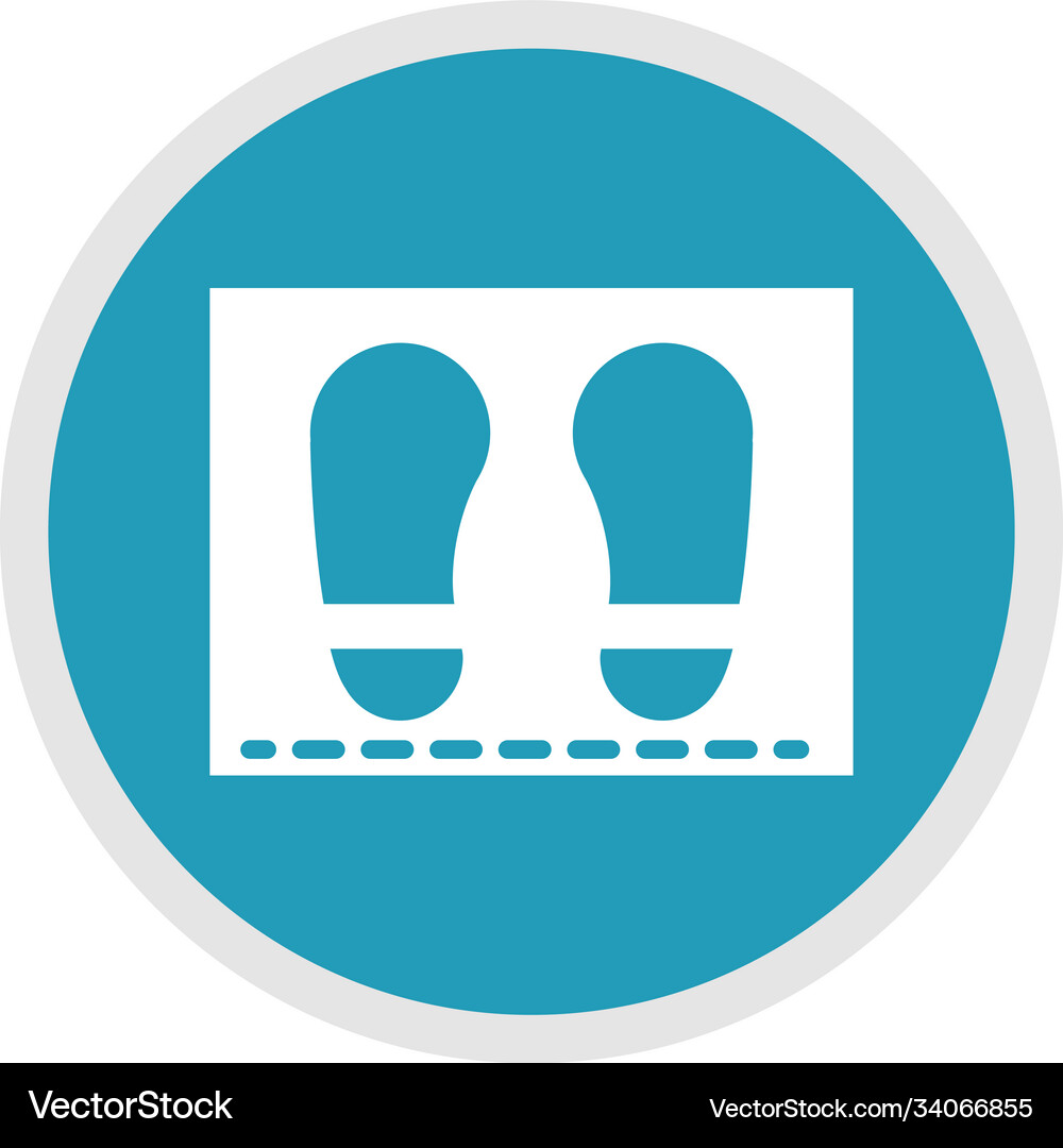 New normal social distancing with floor signs Vector Image