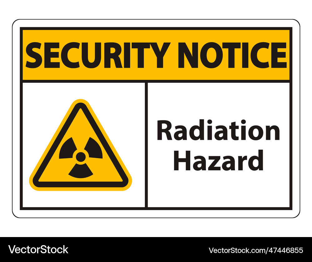 Radiation hazard symbol sign isolate on white Vector Image