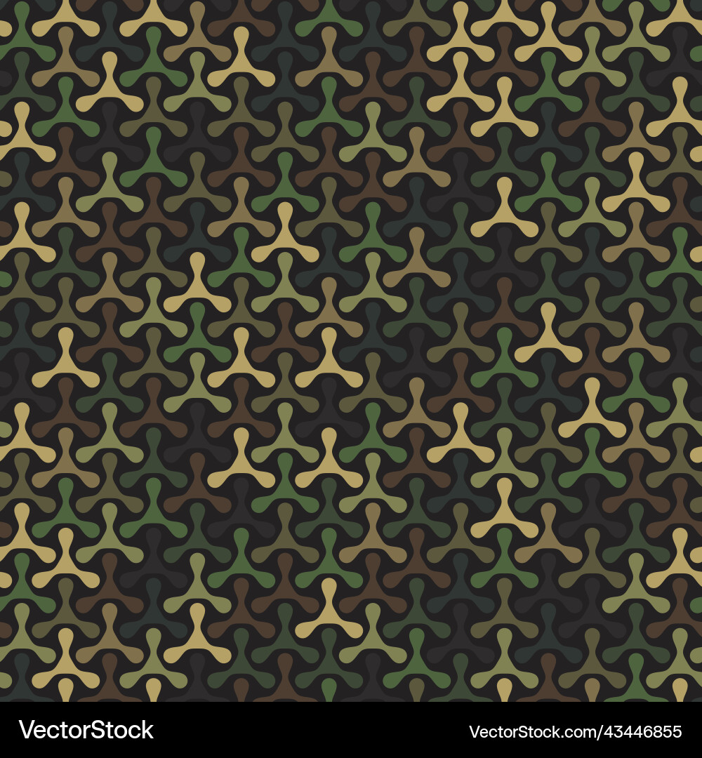 Seamless geometric swamp camo triplex shapes Vector Image