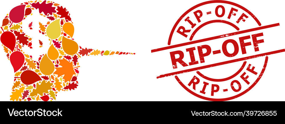 Textured rip-off stamp imitation and financial Vector Image