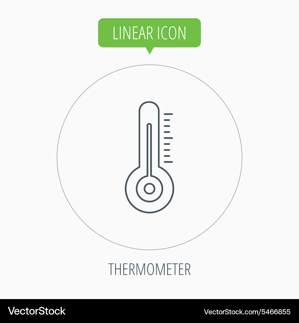 Thermometer icon Weather temperature sign Vector Image