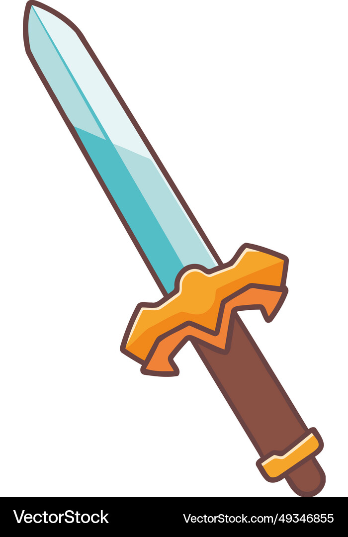 Video game item dagger Royalty Free Vector Image