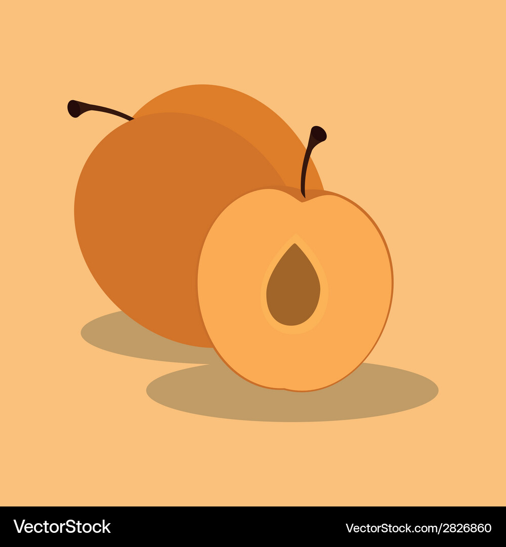 Abstract cartoon apple on a light color background