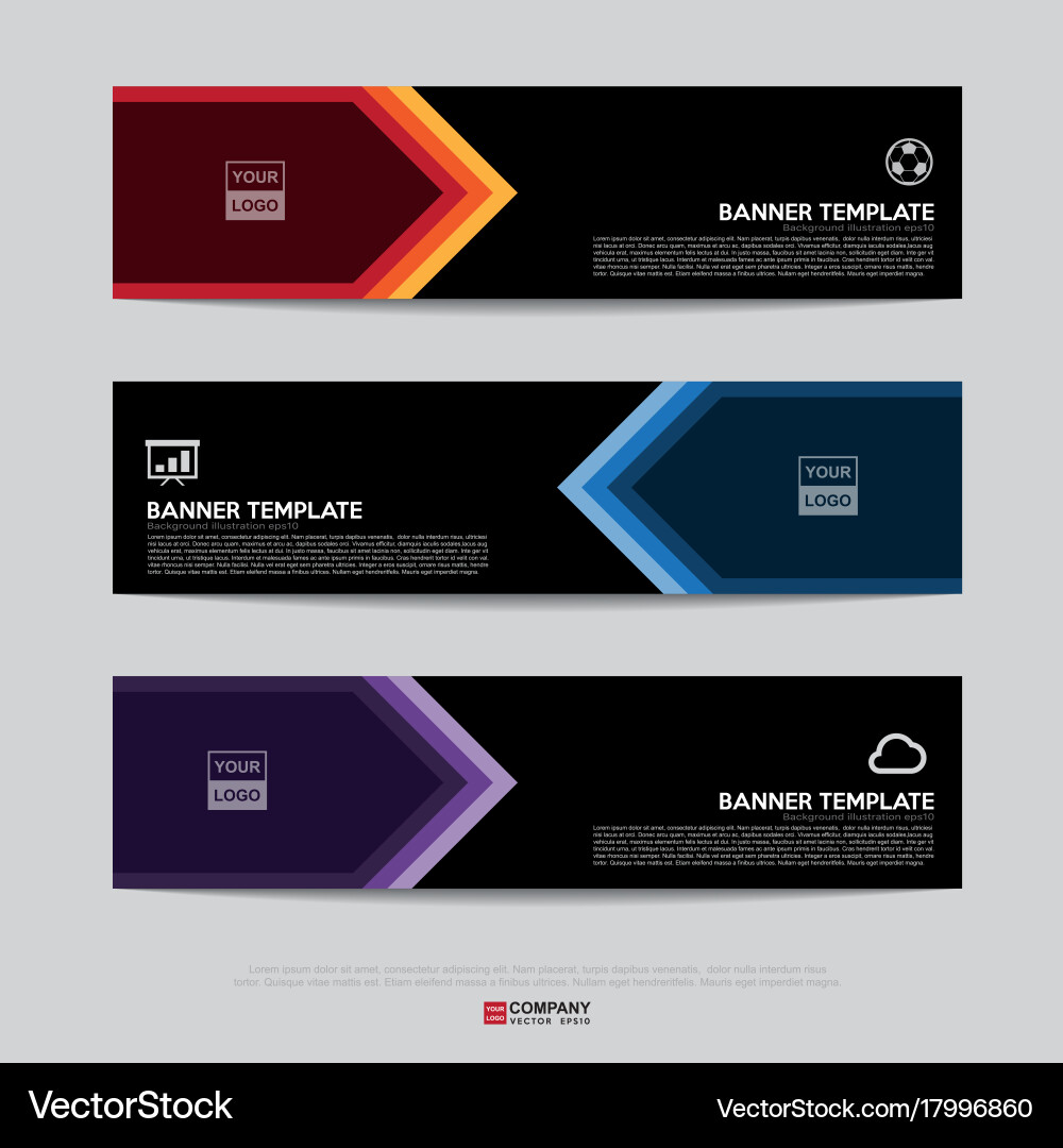 Banner design for business presentation Royalty Free Vector