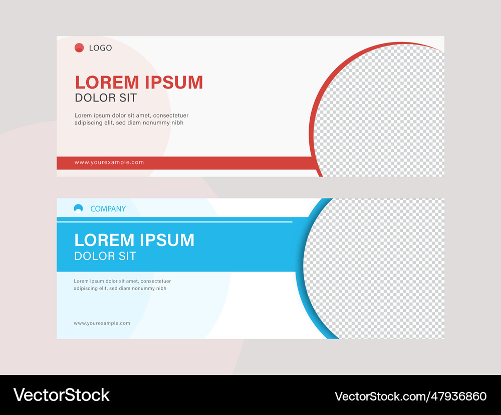 Business banner or header design with copy space Vector Image