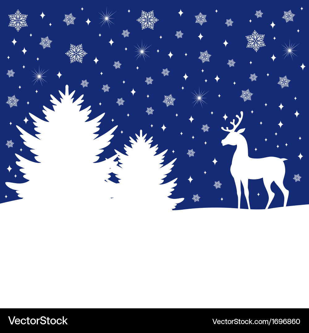 Christmas landscape Royalty Free Vector Image - VectorStock