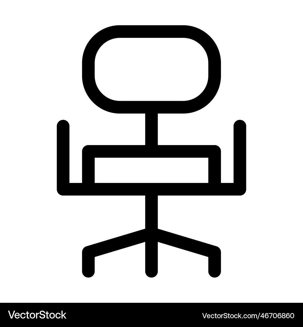 Comfy cushioned chair for workspace and offices Vector Image
