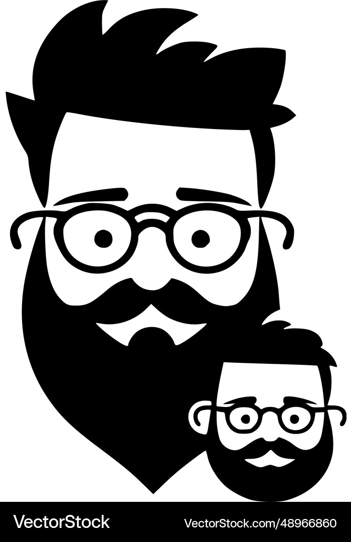 Father - black and white isolated icon Royalty Free Vector