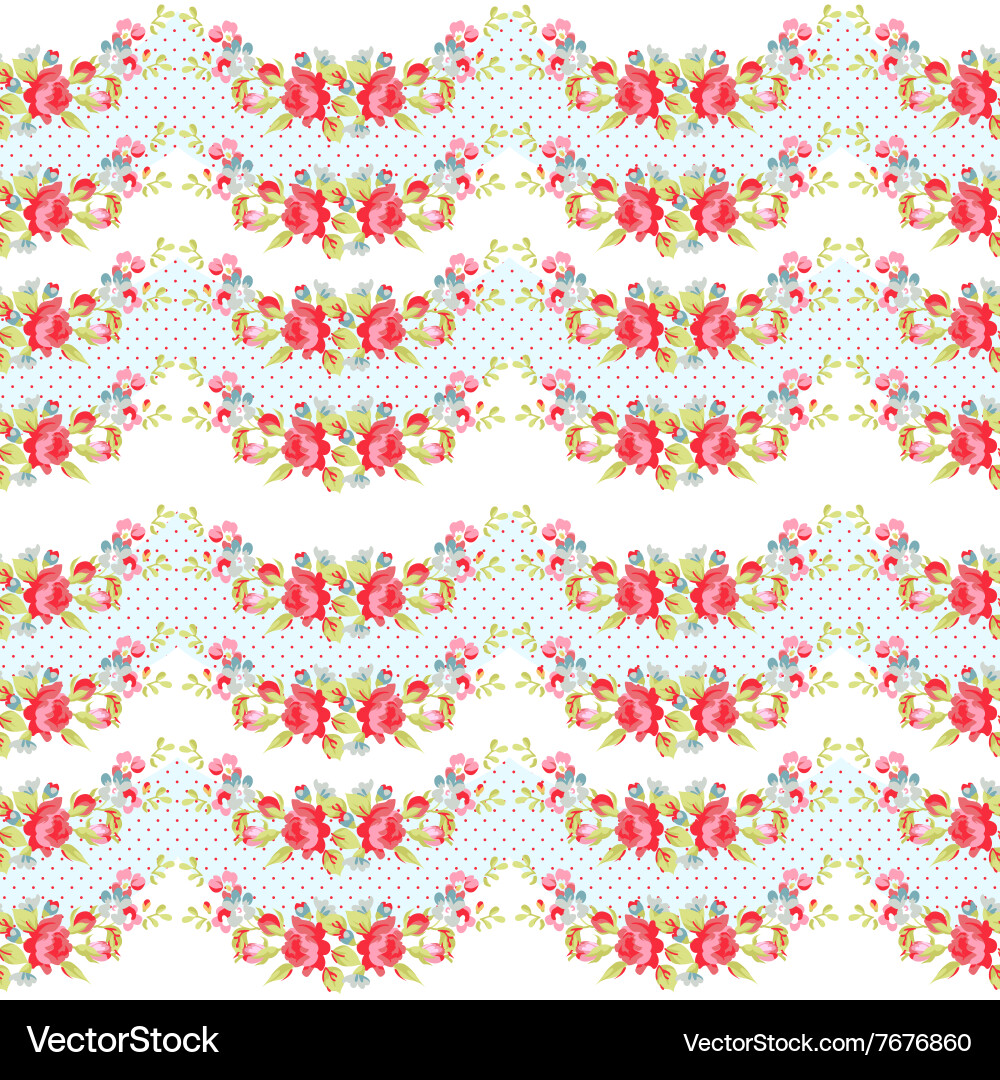 Floral pattern with garden pink roses Royalty Free Vector
