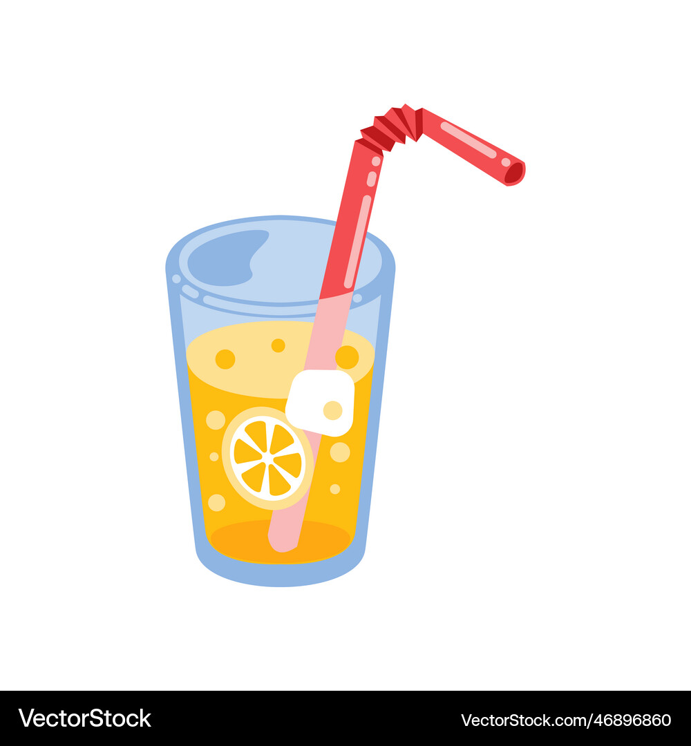 Glass of lemonade Royalty Free Vector Image - VectorStock