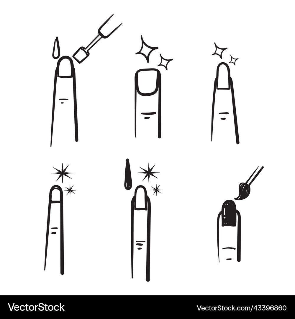 Hand drawn doodle nail care icon Royalty Free Vector Image