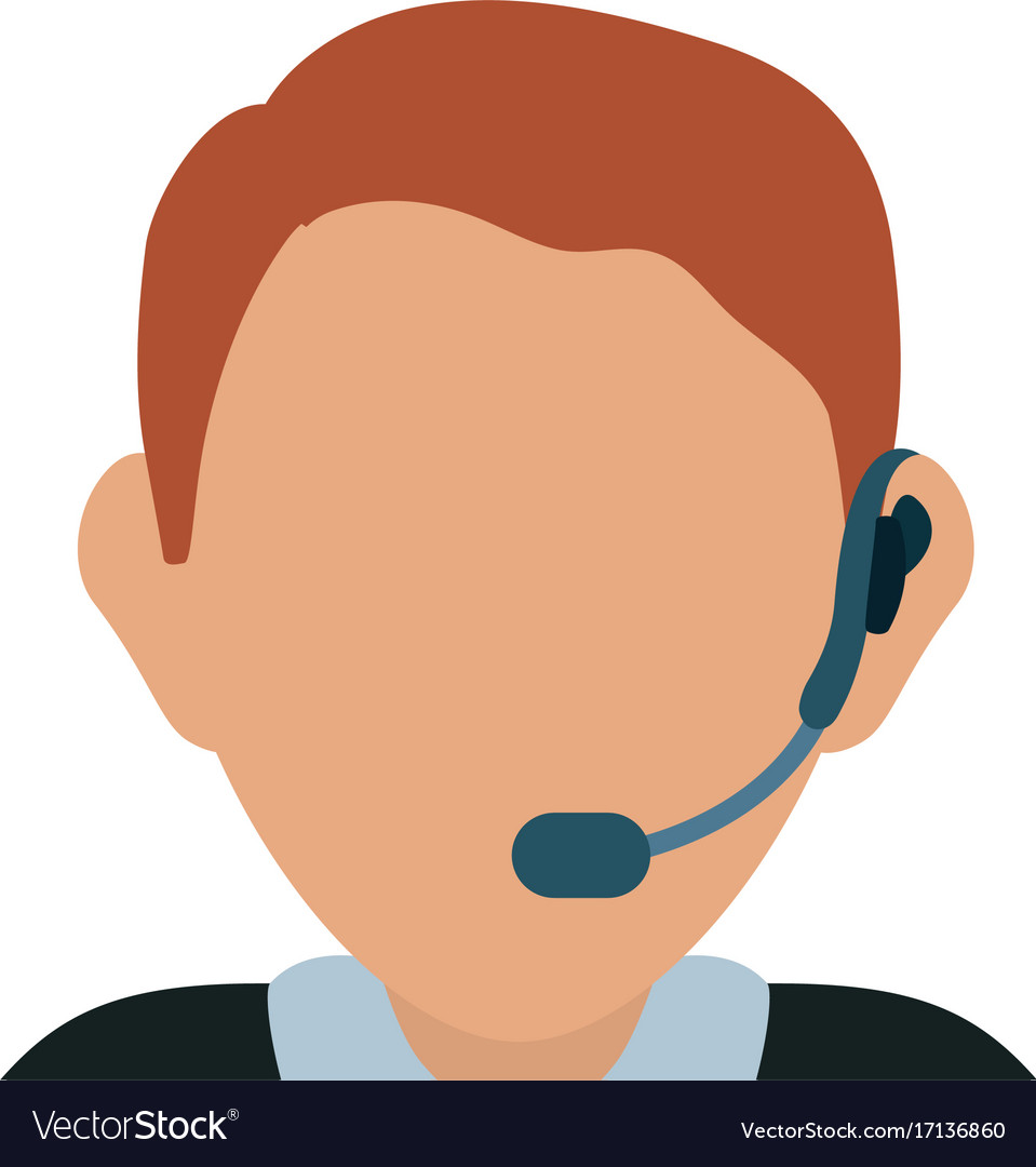 Operator man Royalty Free Vector Image - VectorStock