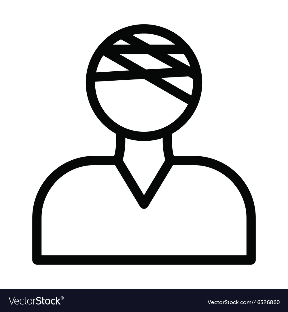 Patient thick line icon for personal Royalty Free Vector