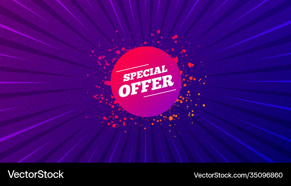 Special offer sticker discount banner shape Vector Image