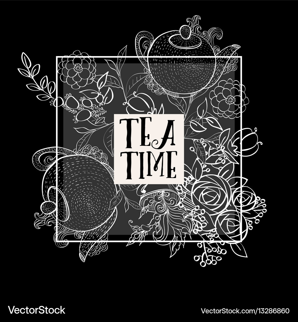 Tea time design banner templates set Royalty Free Vector