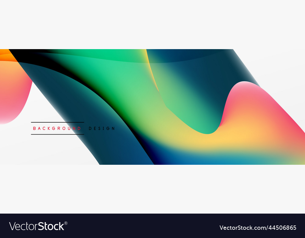 Abstract background fluid gradient color wave Vector Image
