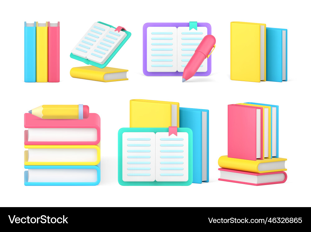 Book textbook library bookstore literature Vector Image