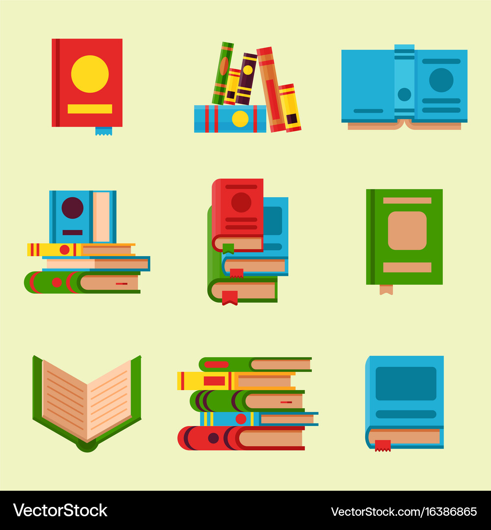 Colorful book learn literature Royalty Free Vector Image