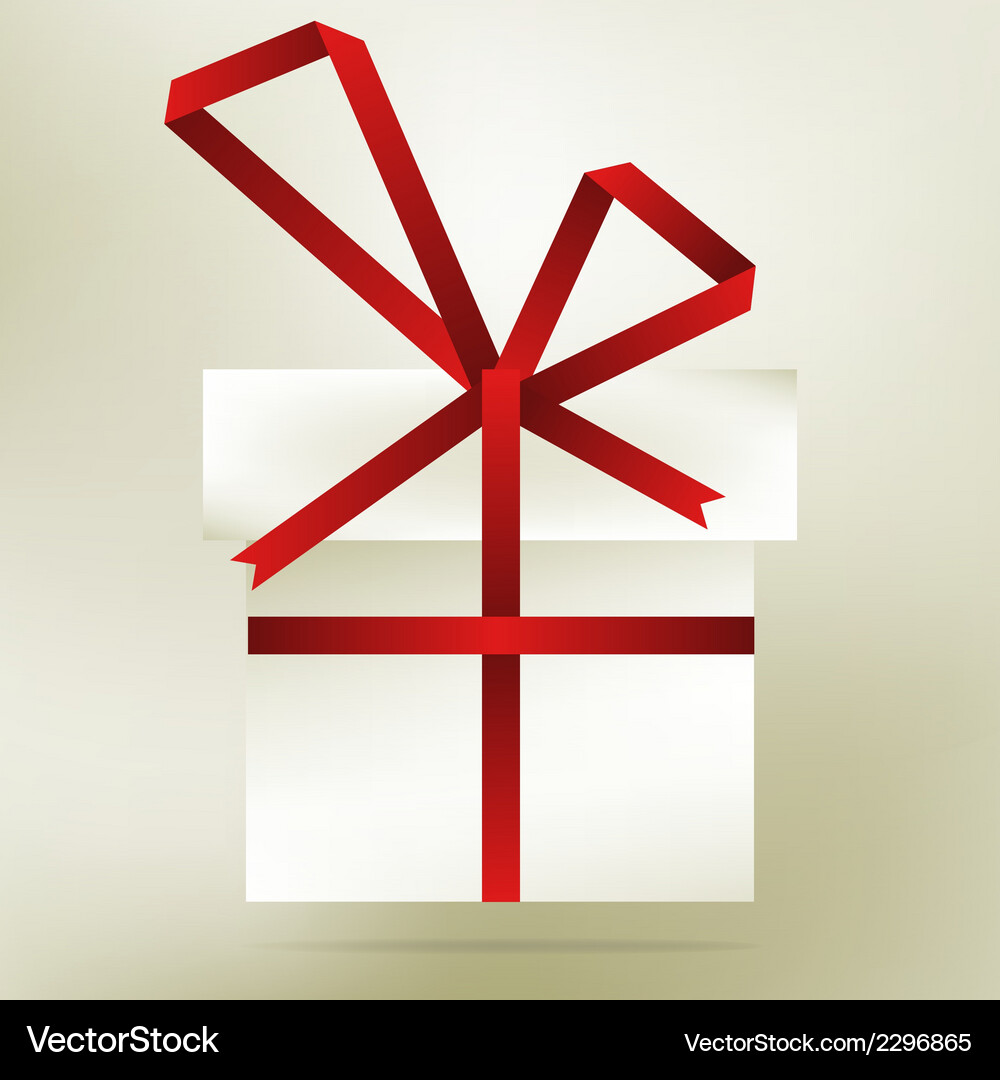 Elegant christmas gift made from stripe eps8 Vector Image