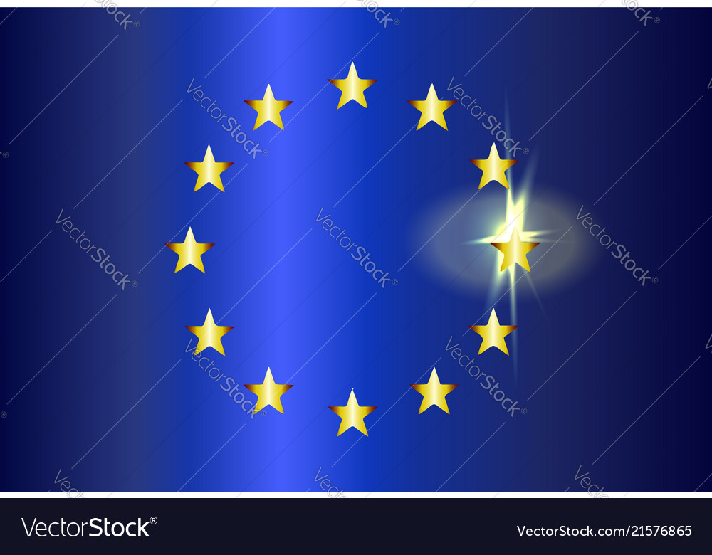 Eu bright flag Royalty Free Vector Image - VectorStock