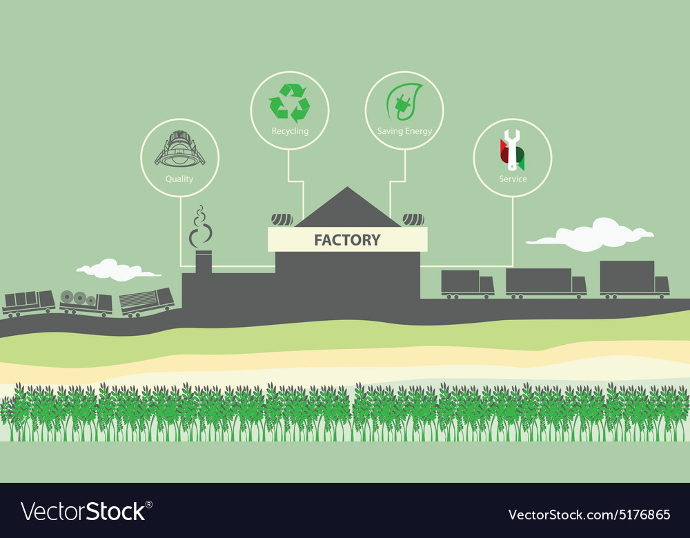 Factory process Royalty Free Vector Image - VectorStock