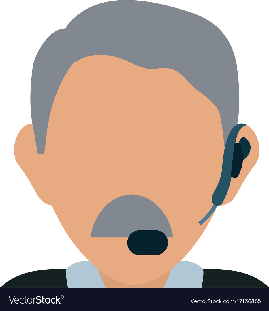 Operator man Royalty Free Vector Image - VectorStock