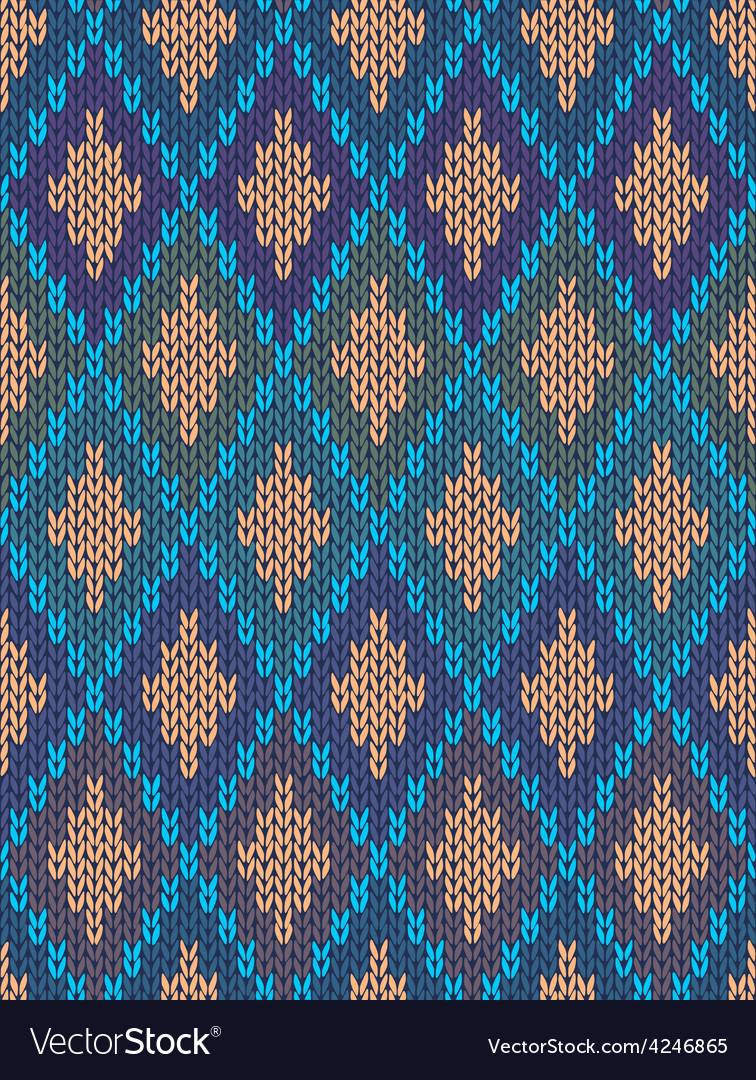Seamless knitted pattern Royalty Free Vector Image