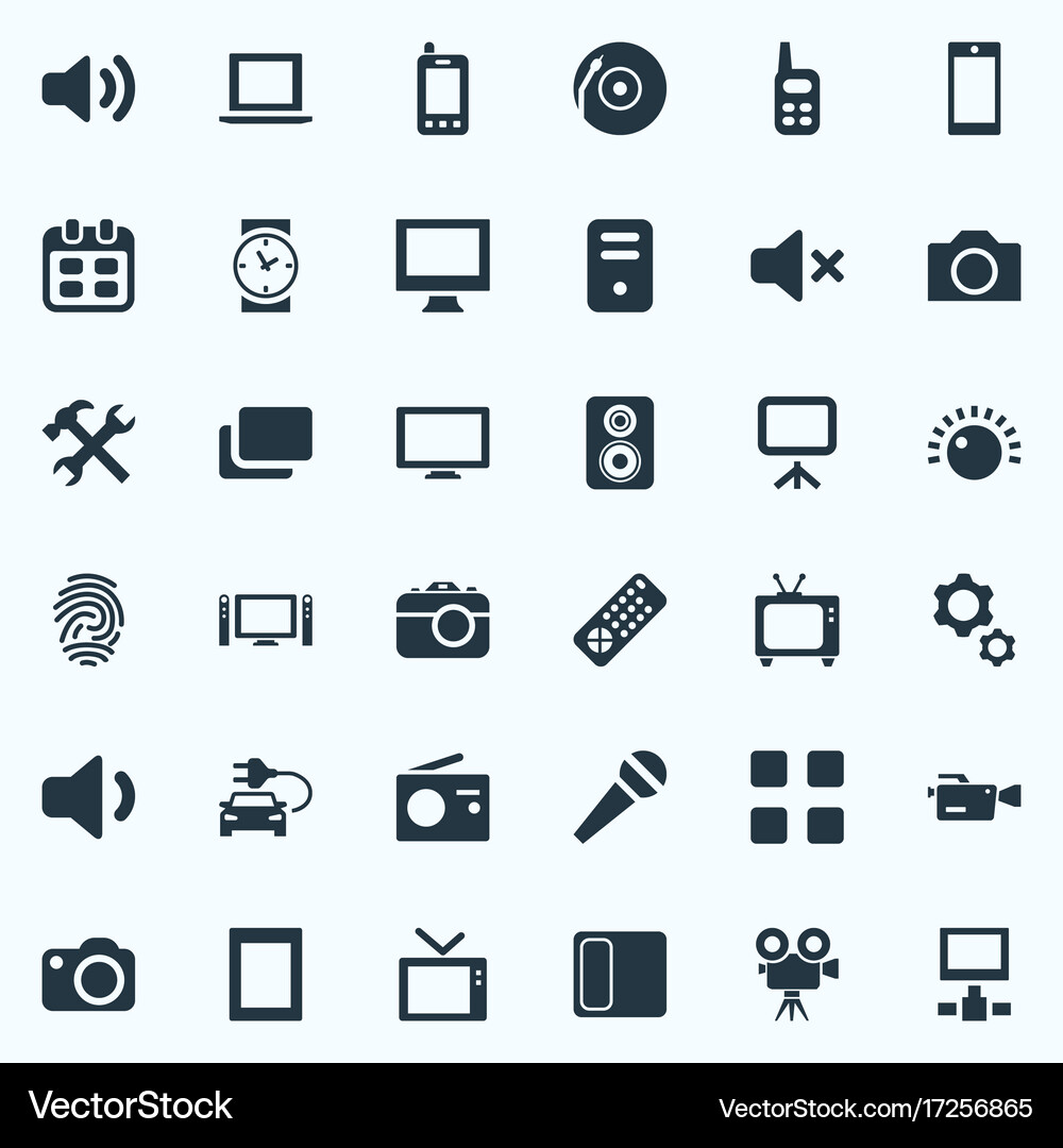 Set of simple device icons Royalty Free Vector Image