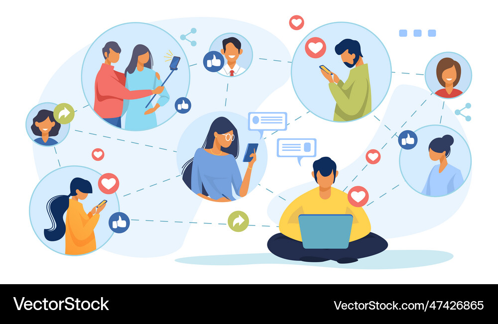 Social media network Royalty Free Vector Image