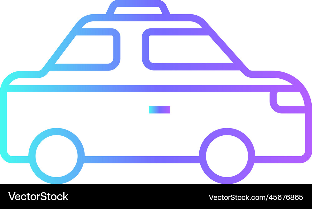 Taxi transportation icon with blue gradient Vector Image