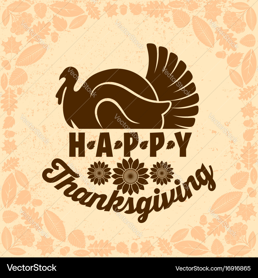 Typography of thanksgiving Royalty Free Vector Image