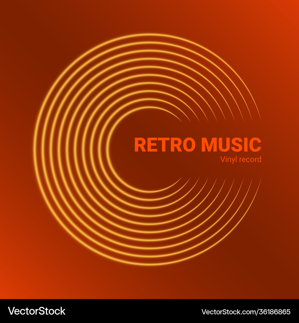 Vinyl music record design retro audio disk Vector Image