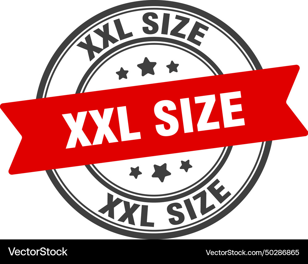 Xxl size stamp label on transparent Royalty Free Vector