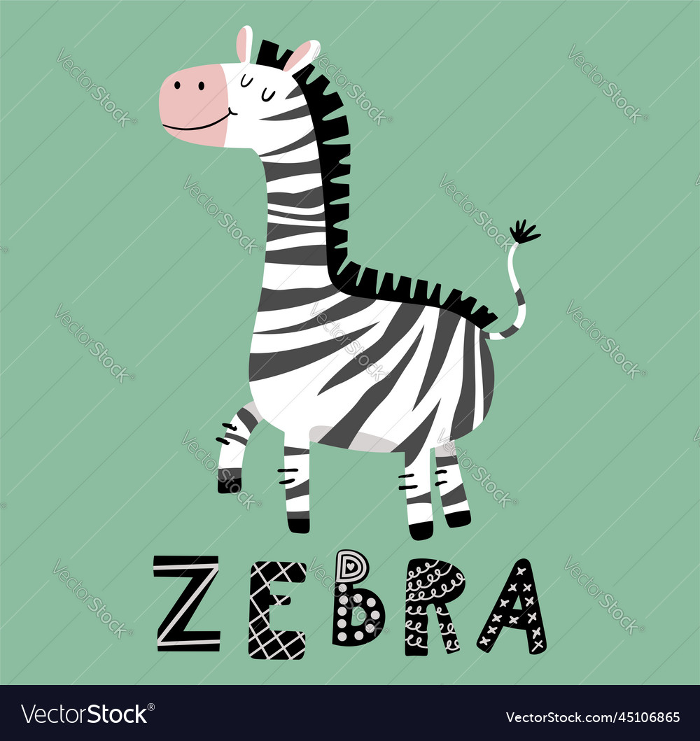 Zebra Royalty Free Vector Image - VectorStock