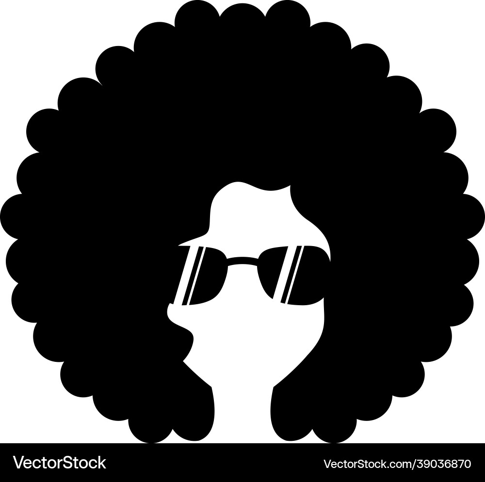 Afro woman icon design template Royalty Free Vector Image