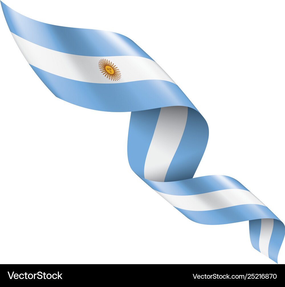Argentina flag on a white Royalty Free Vector Image