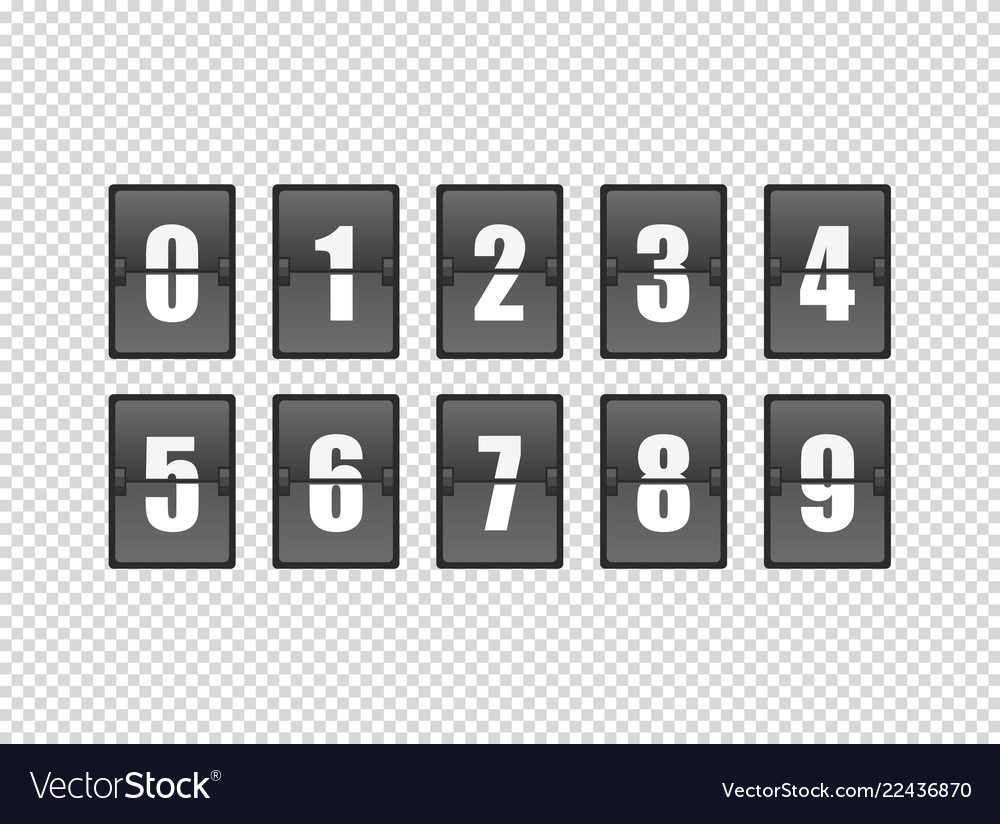 Counter elements mockup object isolated Royalty Free Vector