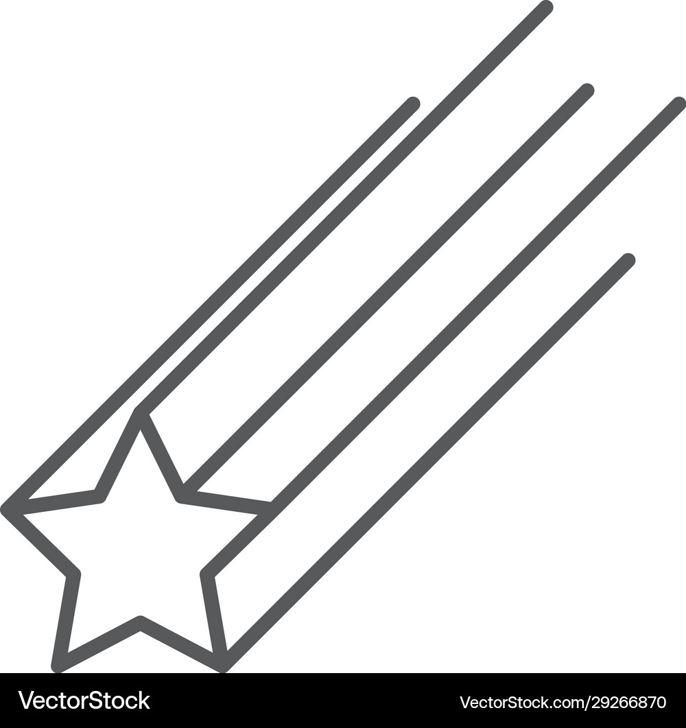 Falling stars icon symbol isolated on white Vector Image