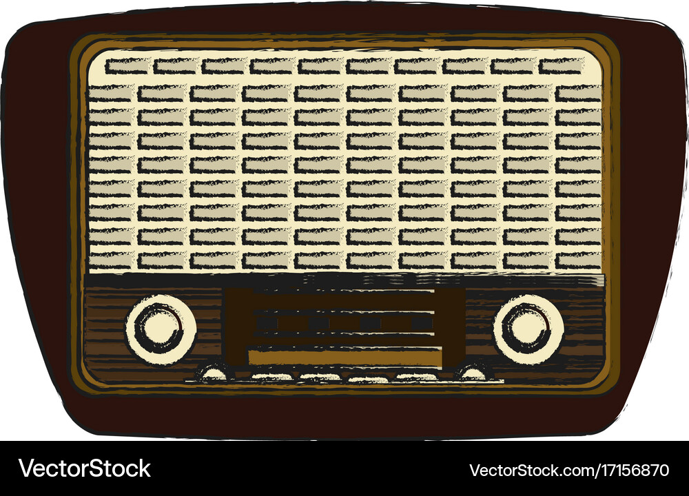 Isolated retro radio design Royalty Free Vector Image
