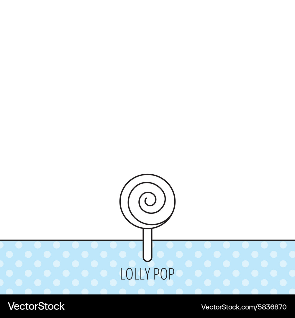 Lollipop icon lolly pop candy sign Royalty Free Vector Image