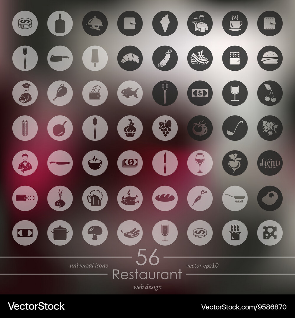 Set of restaurant icons Royalty Free Vector Image